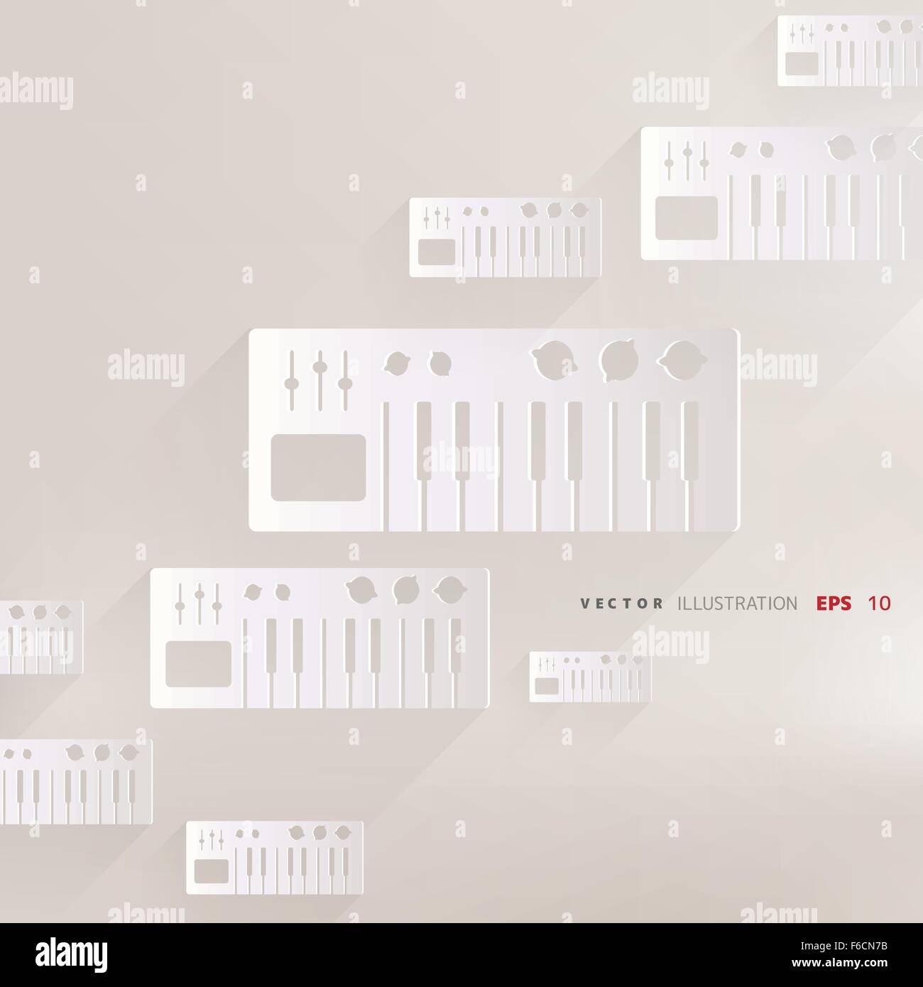 Synthesizer stand Stock Vector Images - Alamy