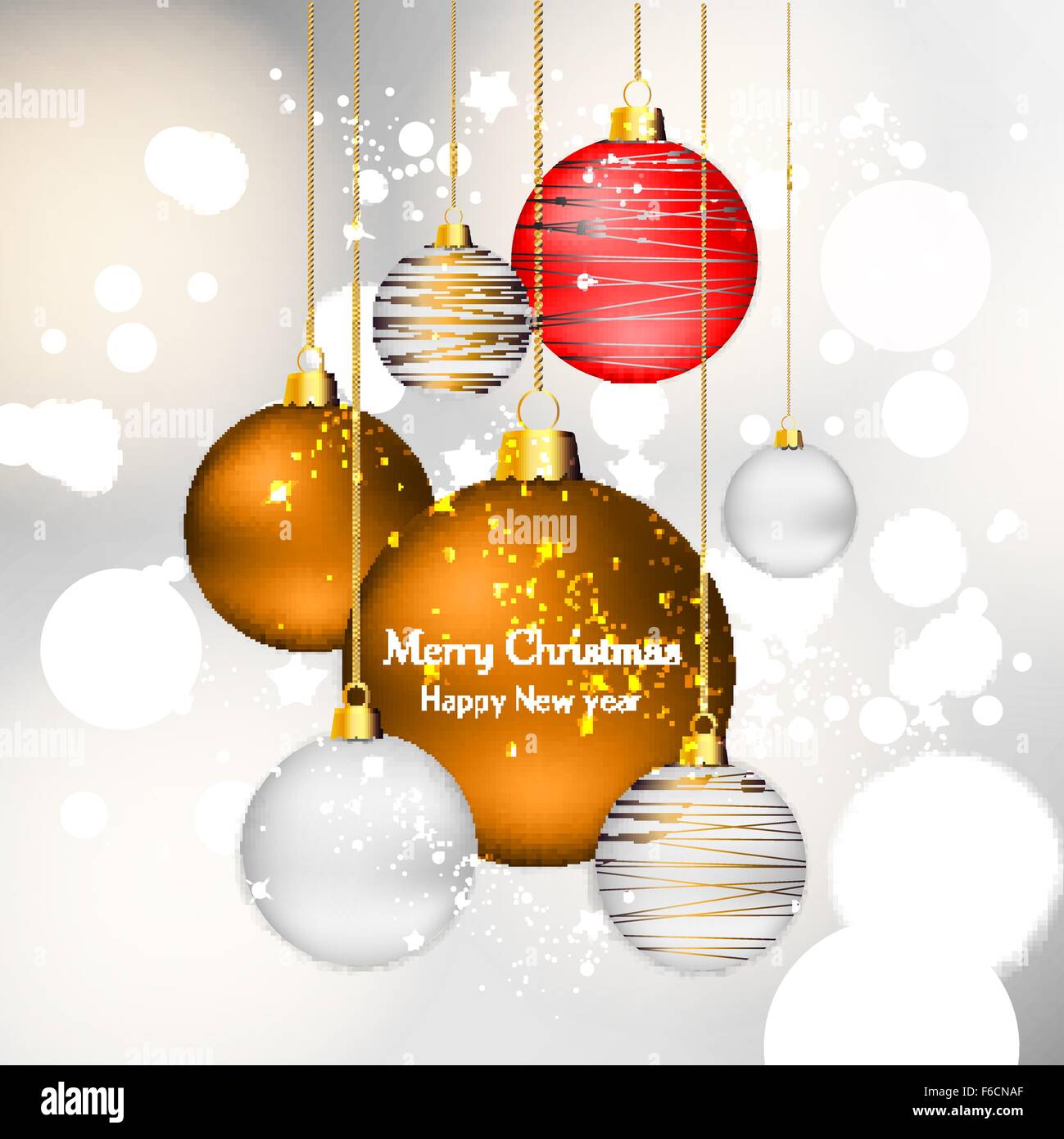 Background with christmas balls Stock Vector Image & Art - Alamy