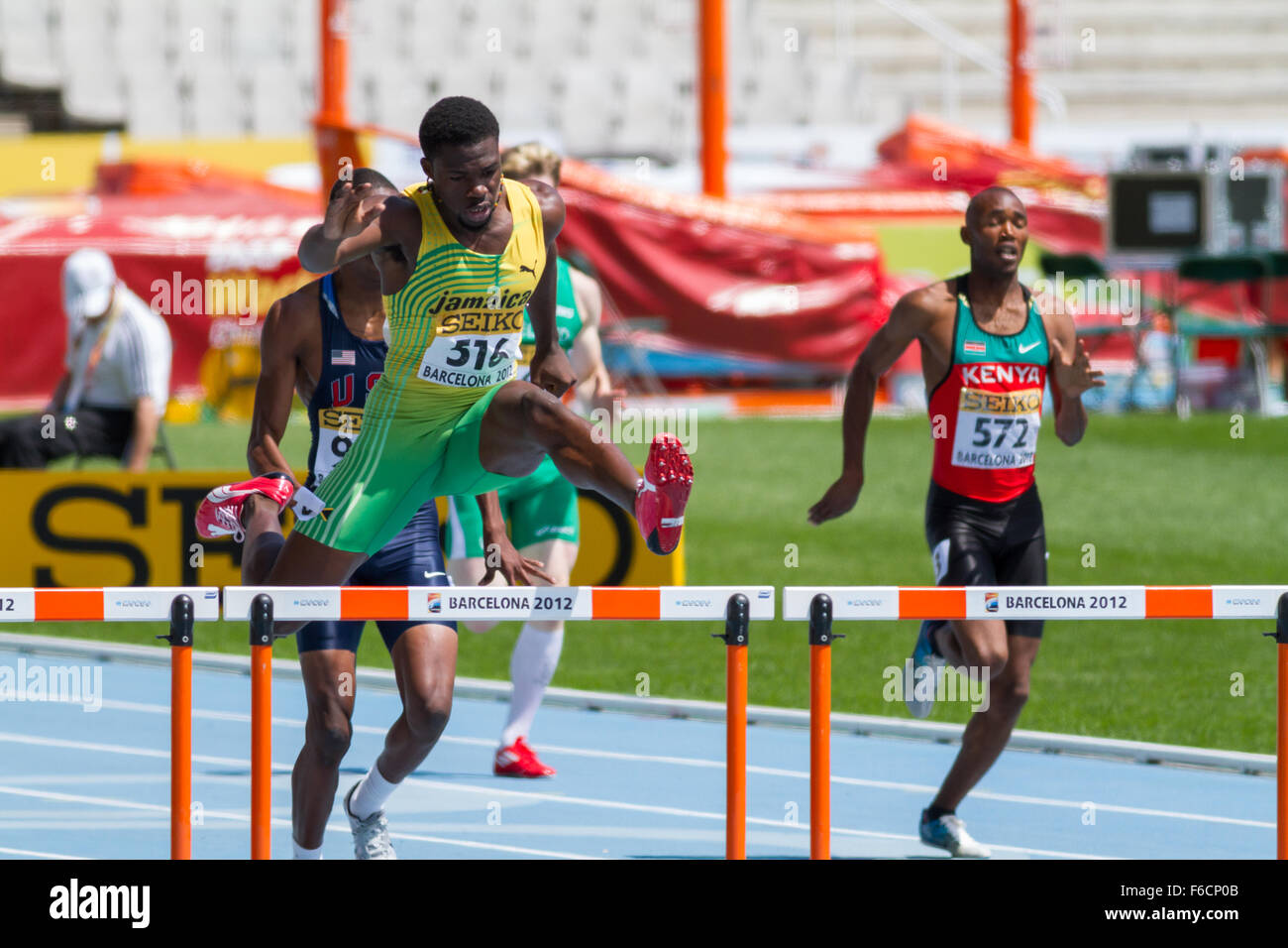 Jarvan Gallimore of Jamaica during 400m hurdles event of the 20th World ...