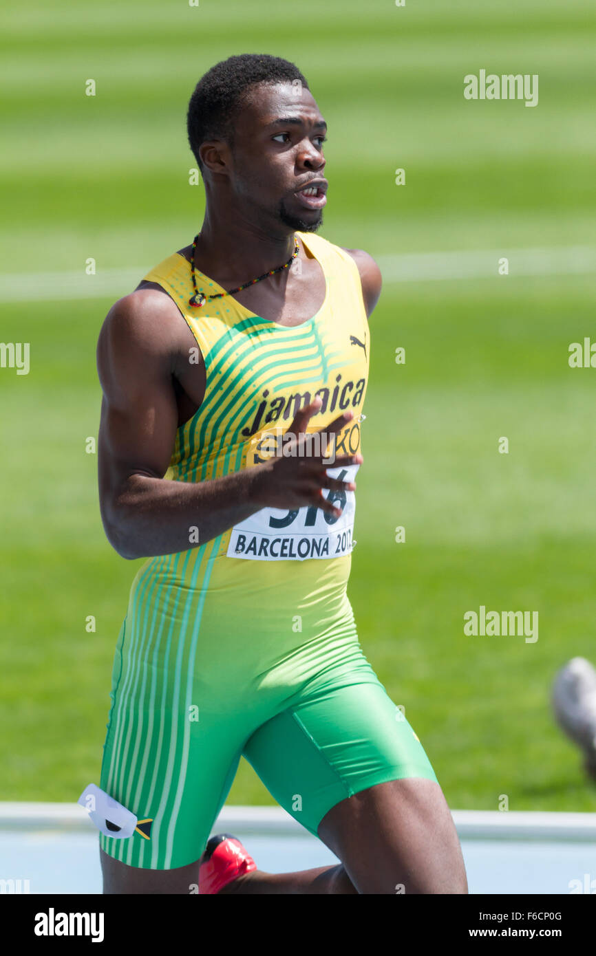 Jarvan Gallimore of Jamaica during 400m hurdles event of the 20th World ...