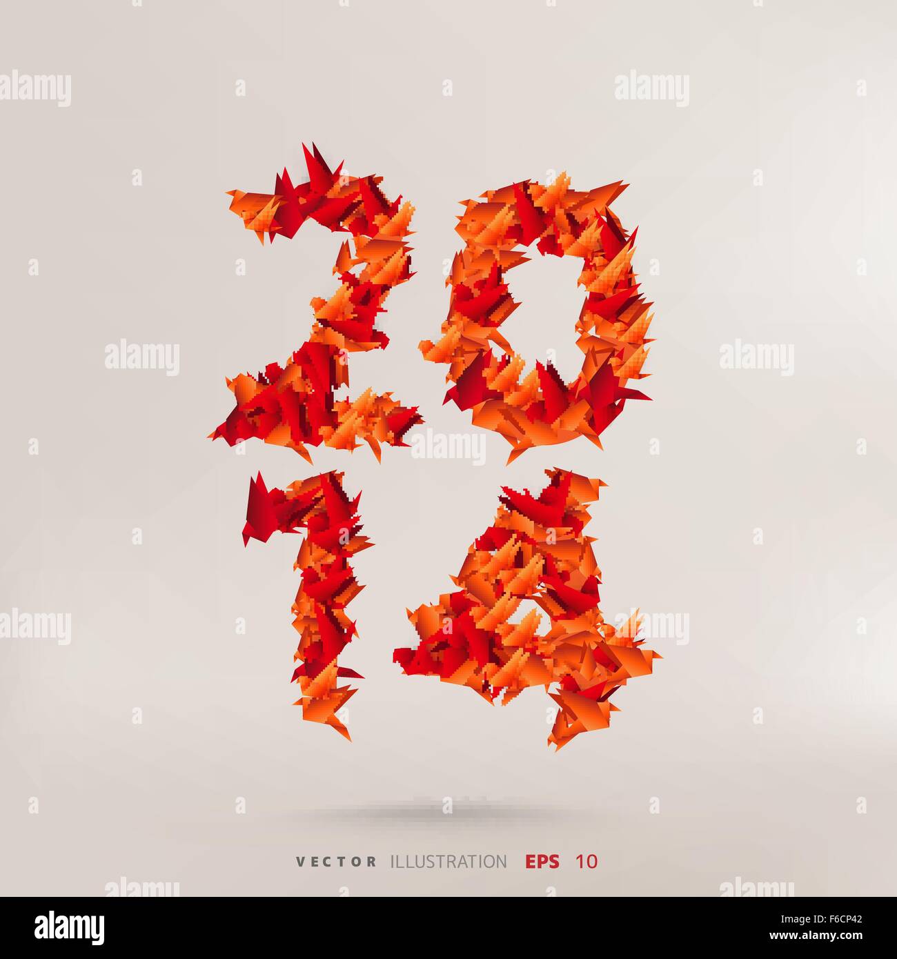 Number 2014 with origami birds Stock Vector Image & Art - Alamy