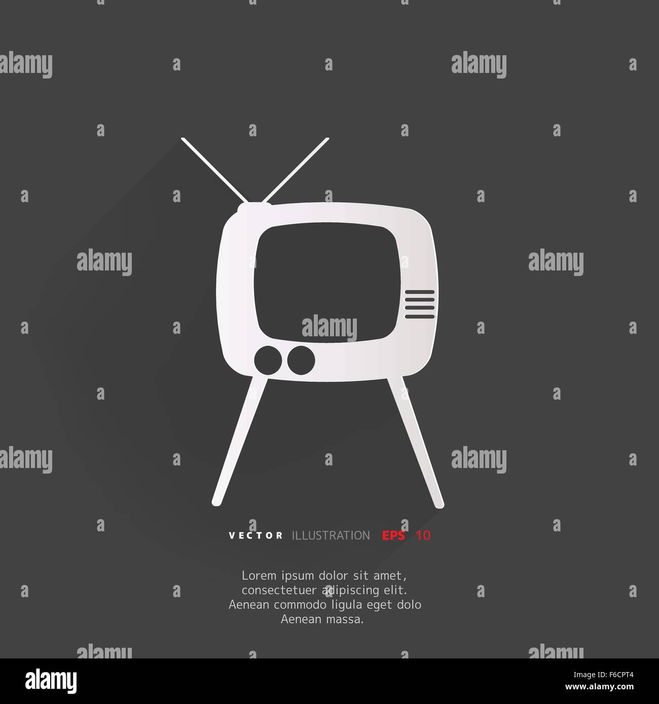 Retro tv icon Stock Vector Image & Art - Alamy