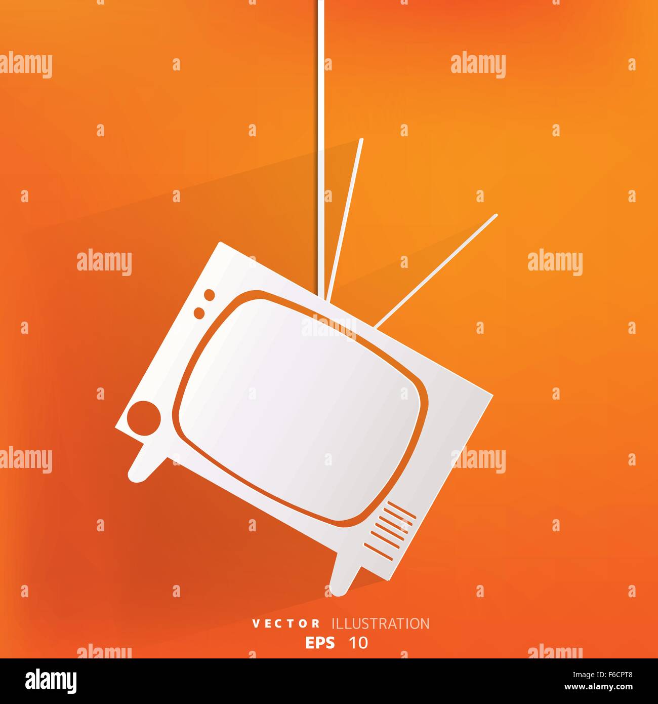 Retro tv icon Stock Vector Image & Art - Alamy