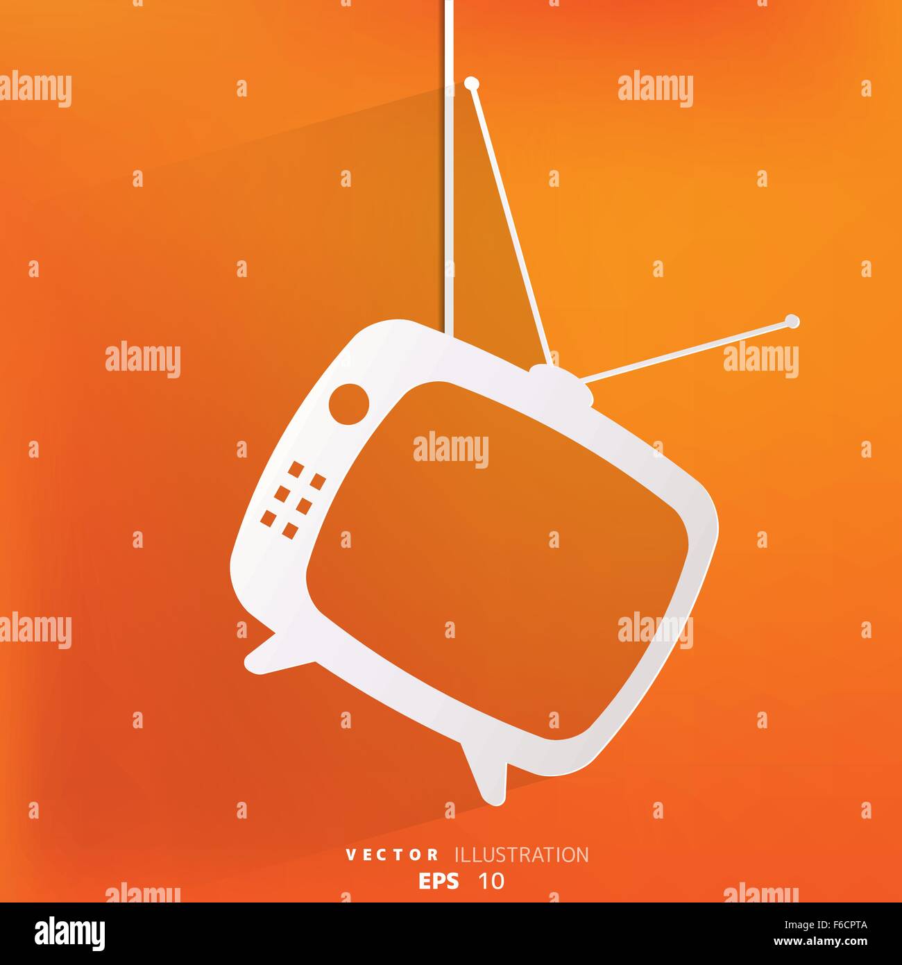 Retro tv icon Stock Vector Image & Art - Alamy