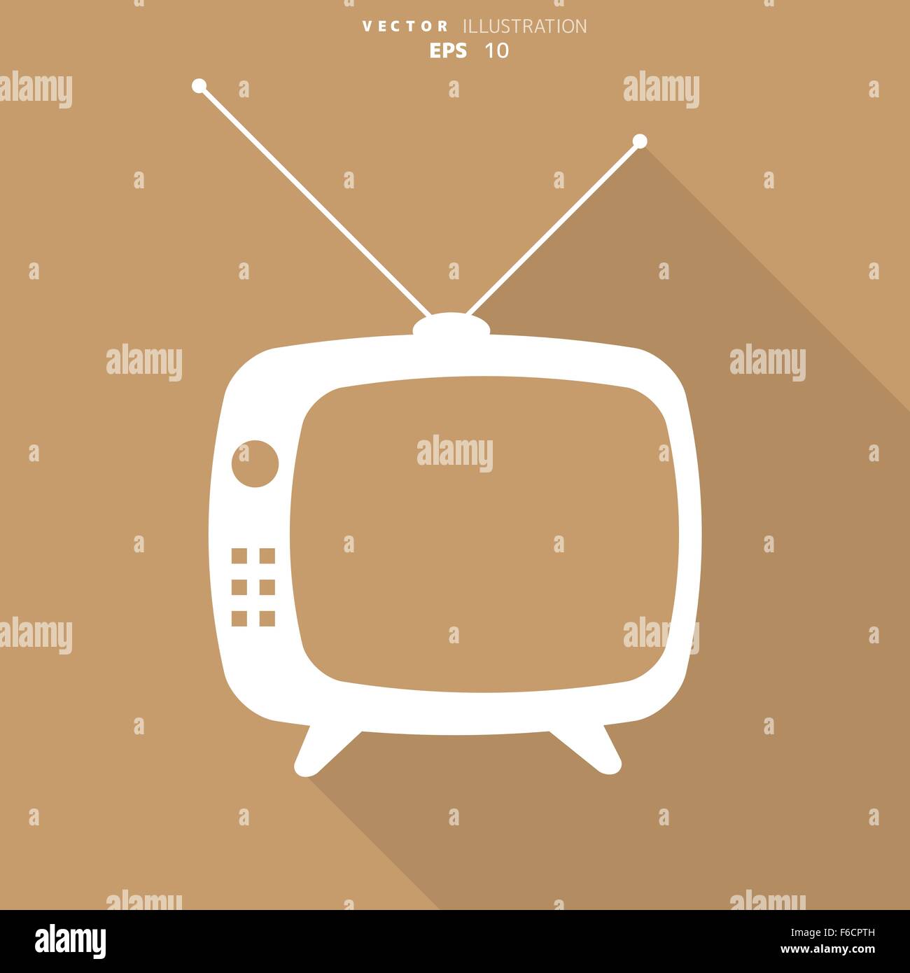 Retro tv icon Stock Vector Image & Art - Alamy