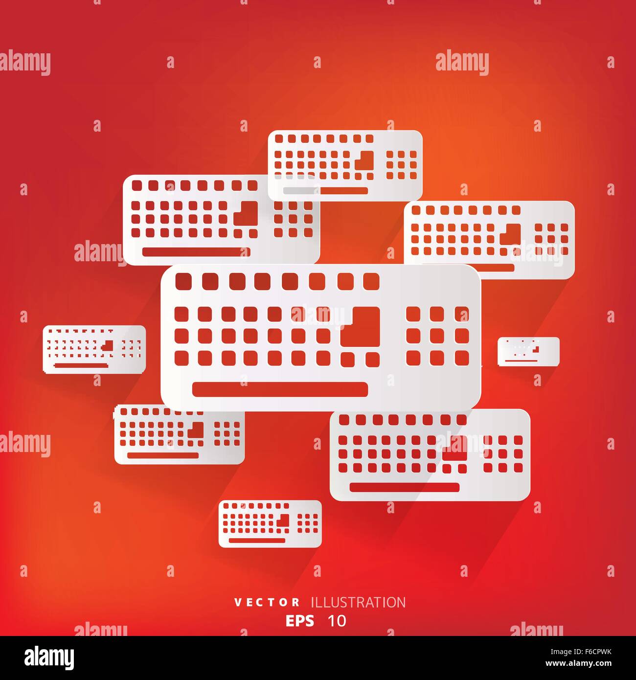 Desktop computer keyboards Stock Vector Images - Alamy