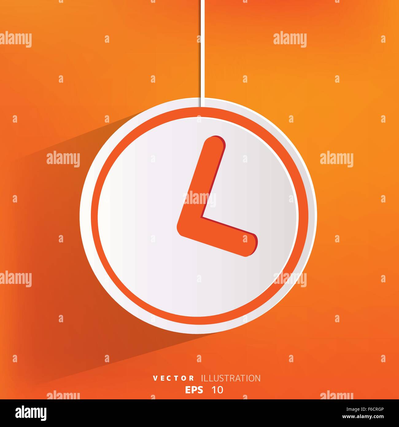 Clock web icon button Stock Vector Image & Art - Alamy