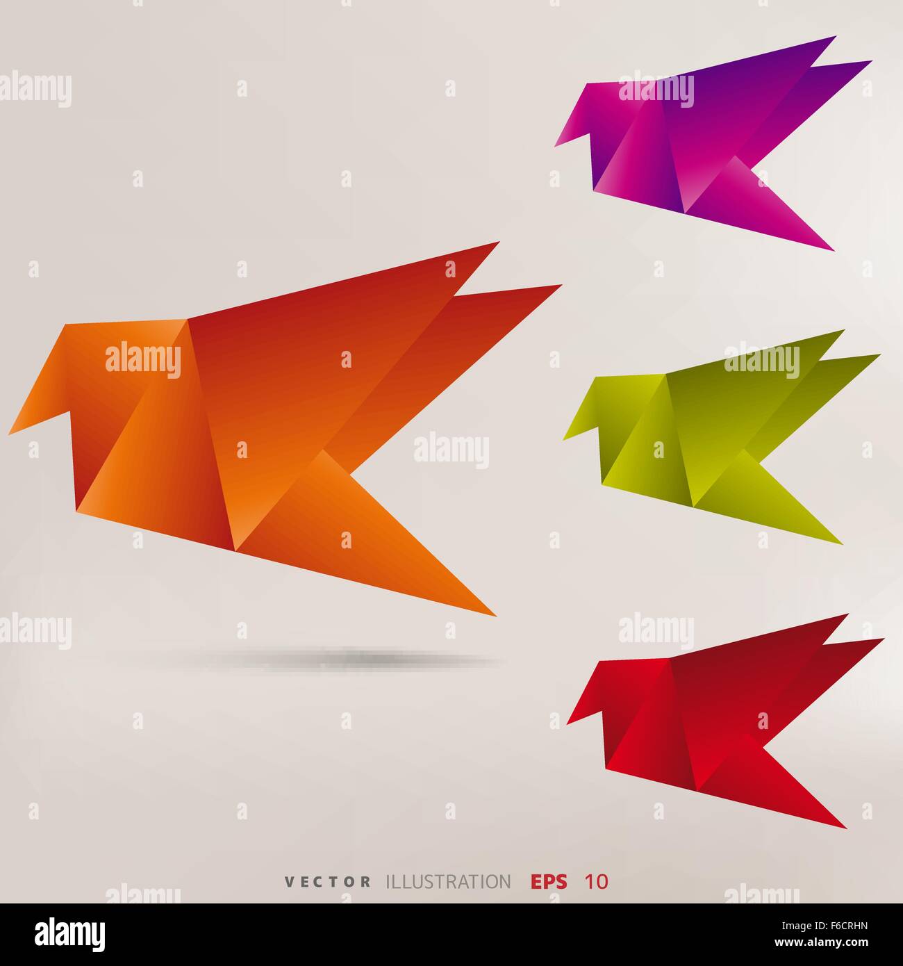 Origami paper bird on abstract background Stock Vector Image & Art - Alamy