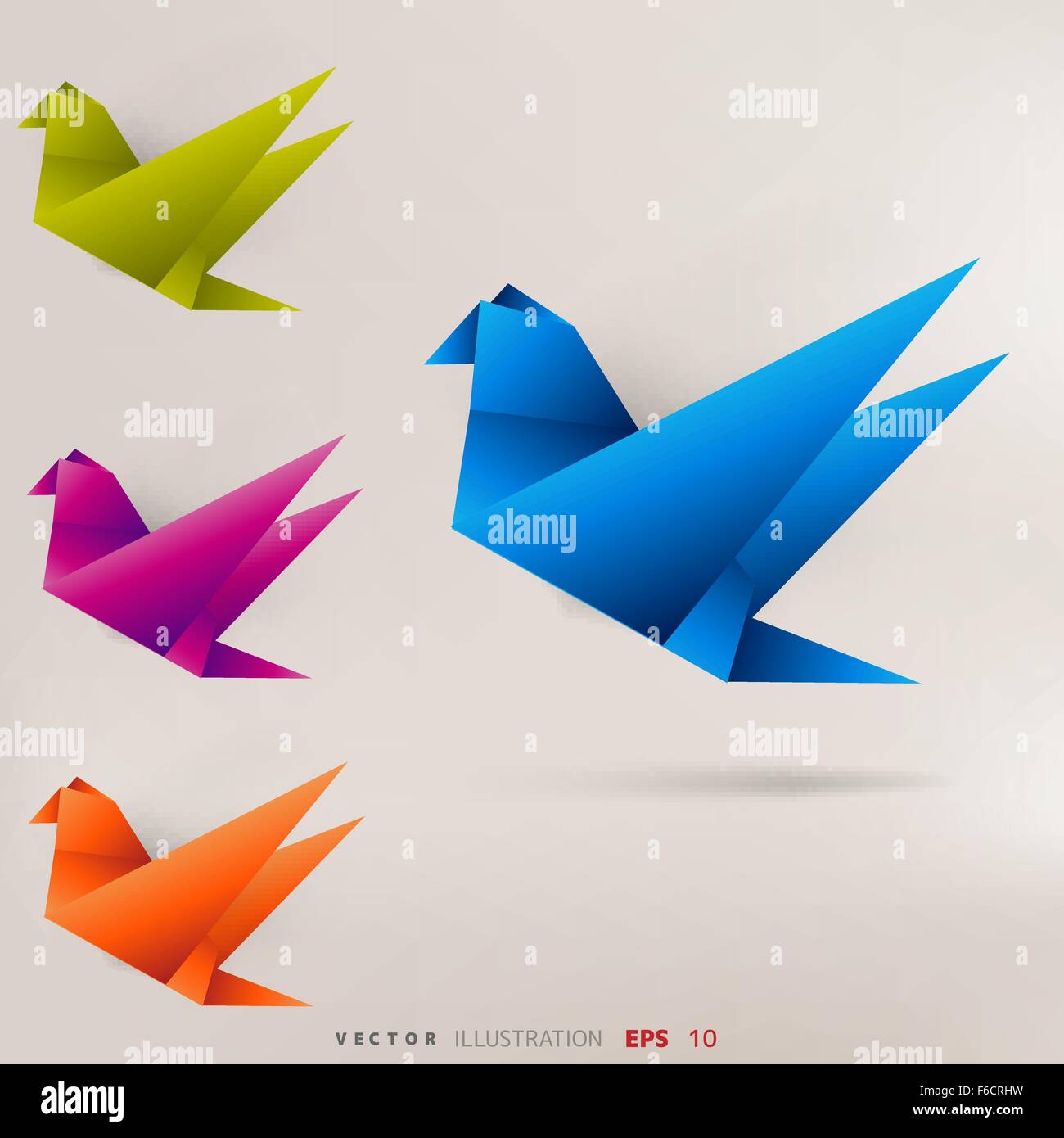 Origami paper bird on abstract background Stock Vector Image & Art - Alamy