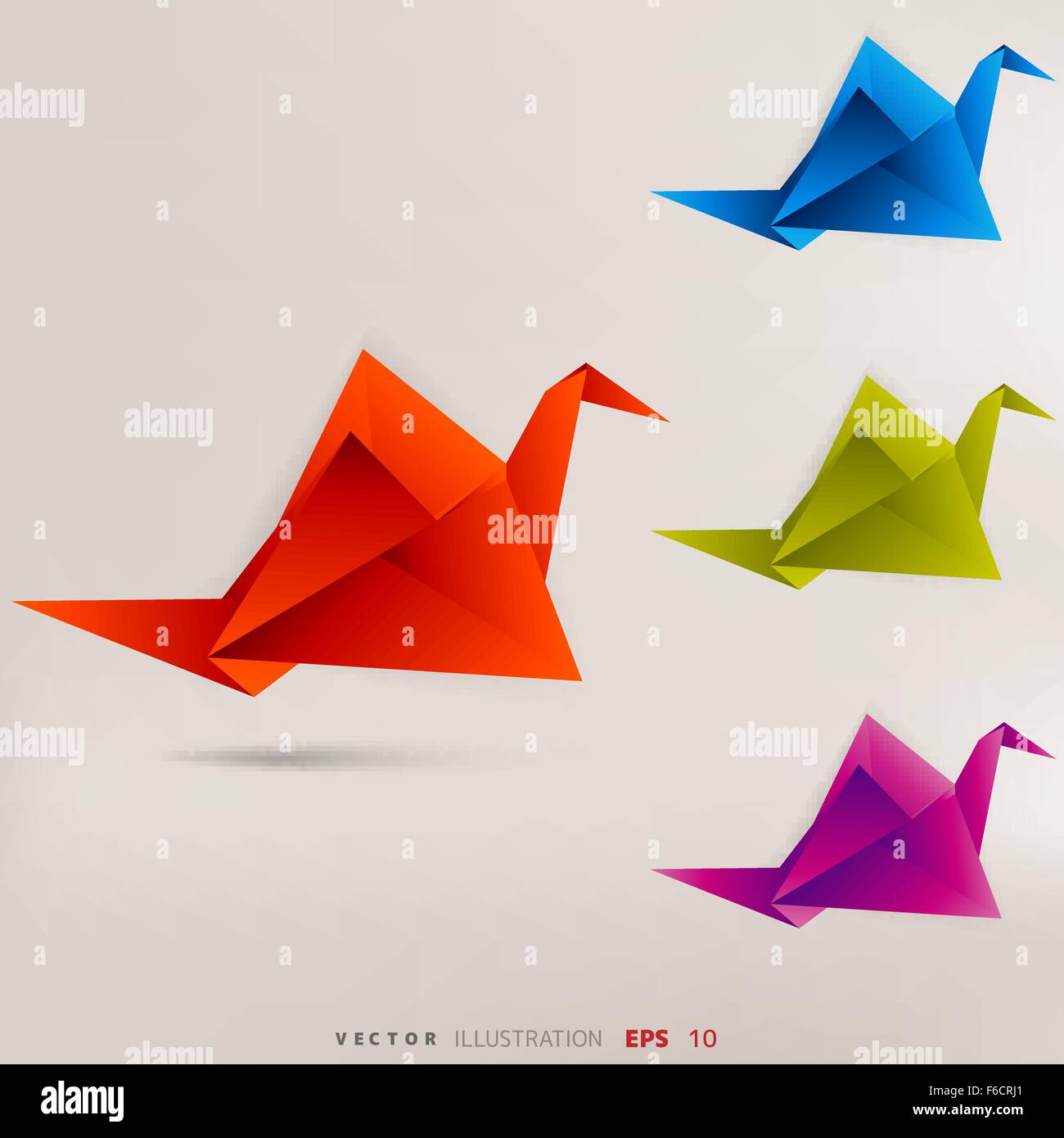 Origami paper bird on abstract background Stock Vector Image & Art - Alamy