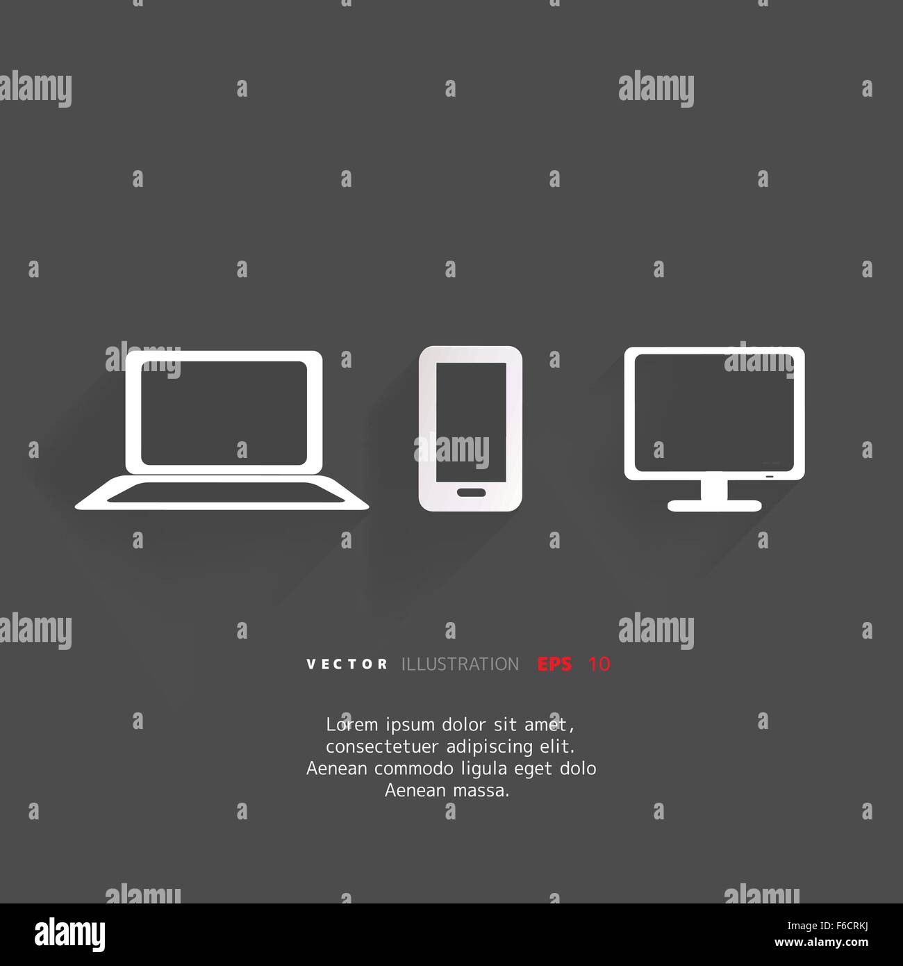 Background image with digital screen and icons Stock Vector Images - Alamy