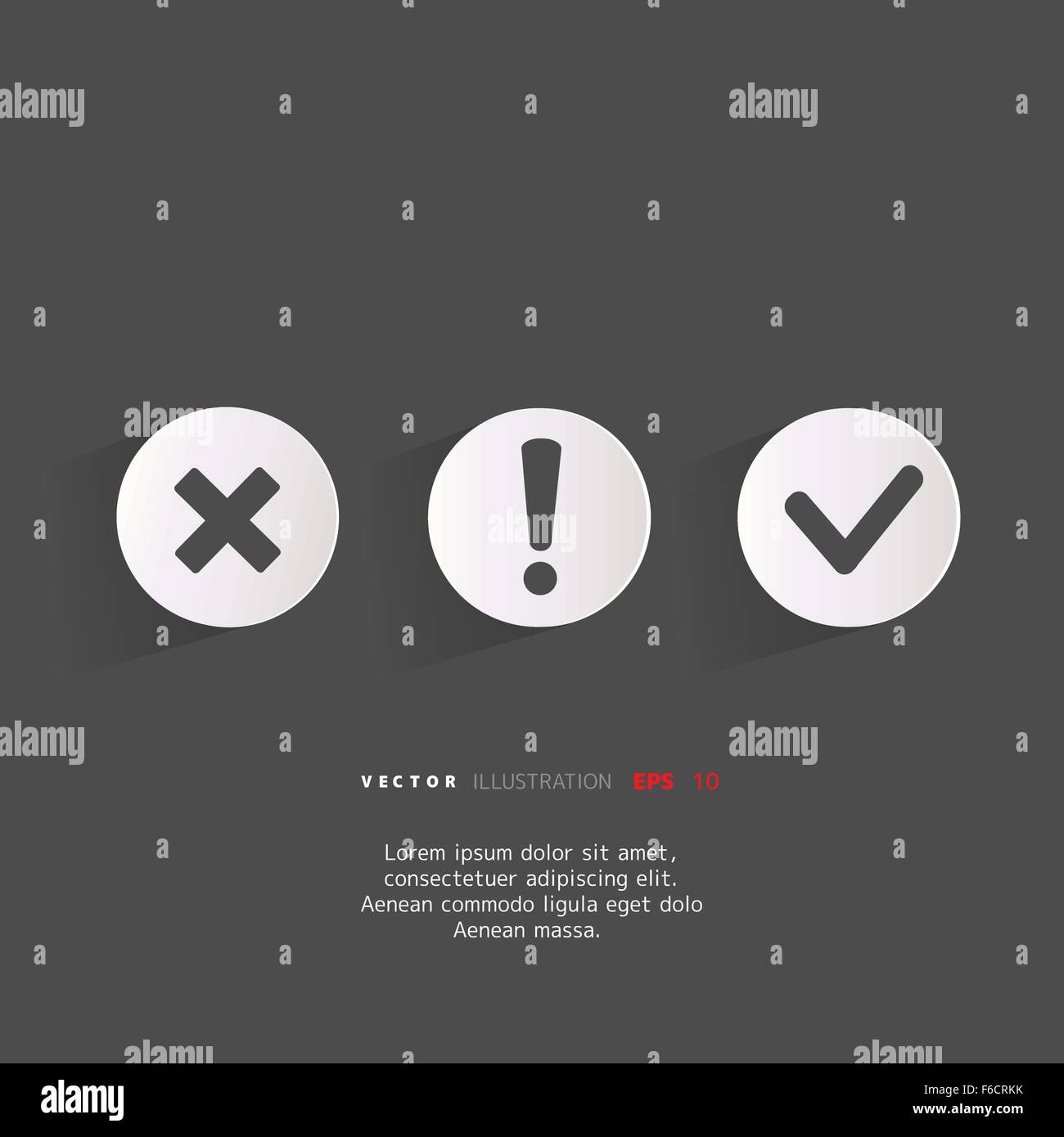 Background with attention web icons Stock Vector Image & Art - Alamy