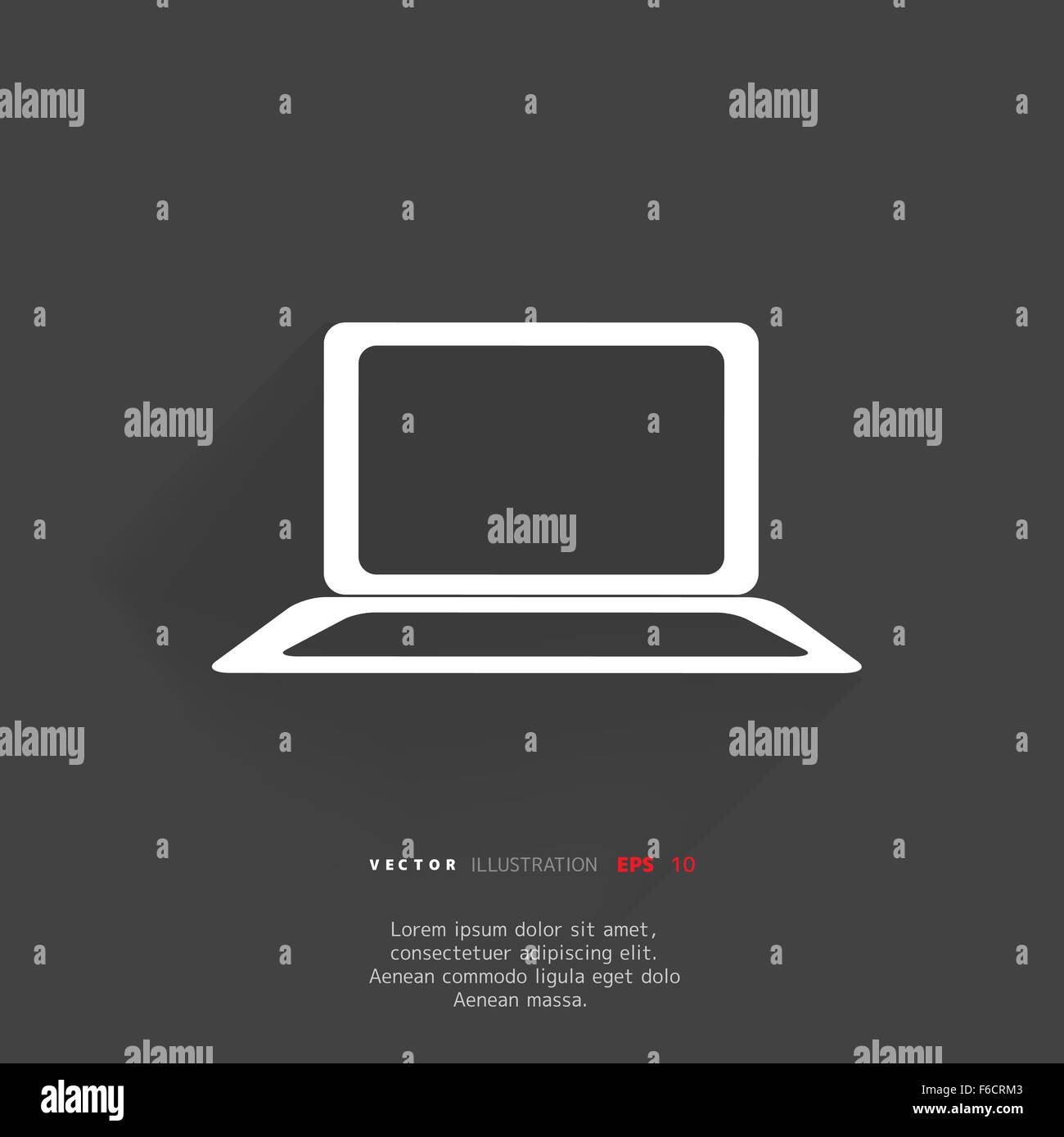 Laptop processor icon flat Stock Vector Images - Alamy