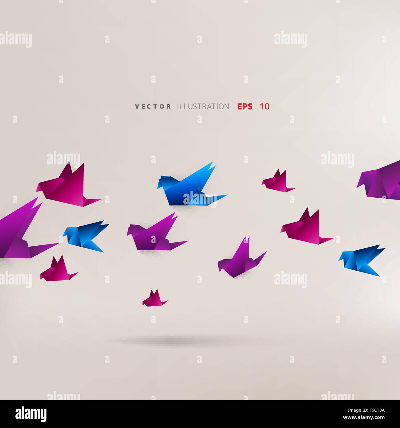 Origami paper bird on abstract background Stock Vector Image & Art - Alamy