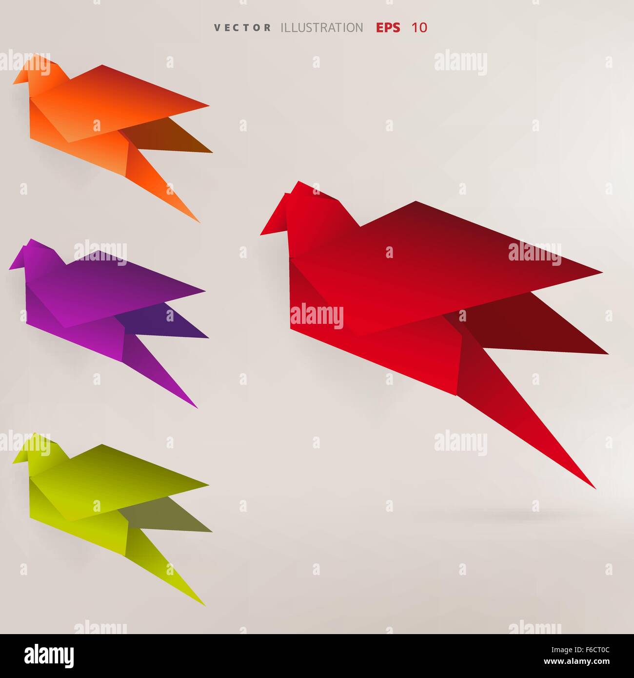 Origami paper bird on abstract background Stock Vector Image & Art - Alamy