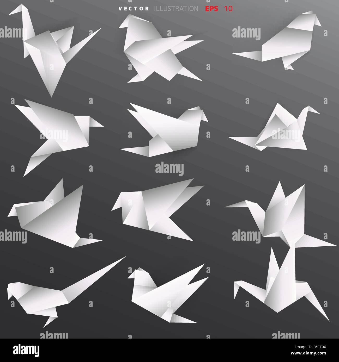 Origami paper bird on abstract background Stock Vector Image & Art - Alamy