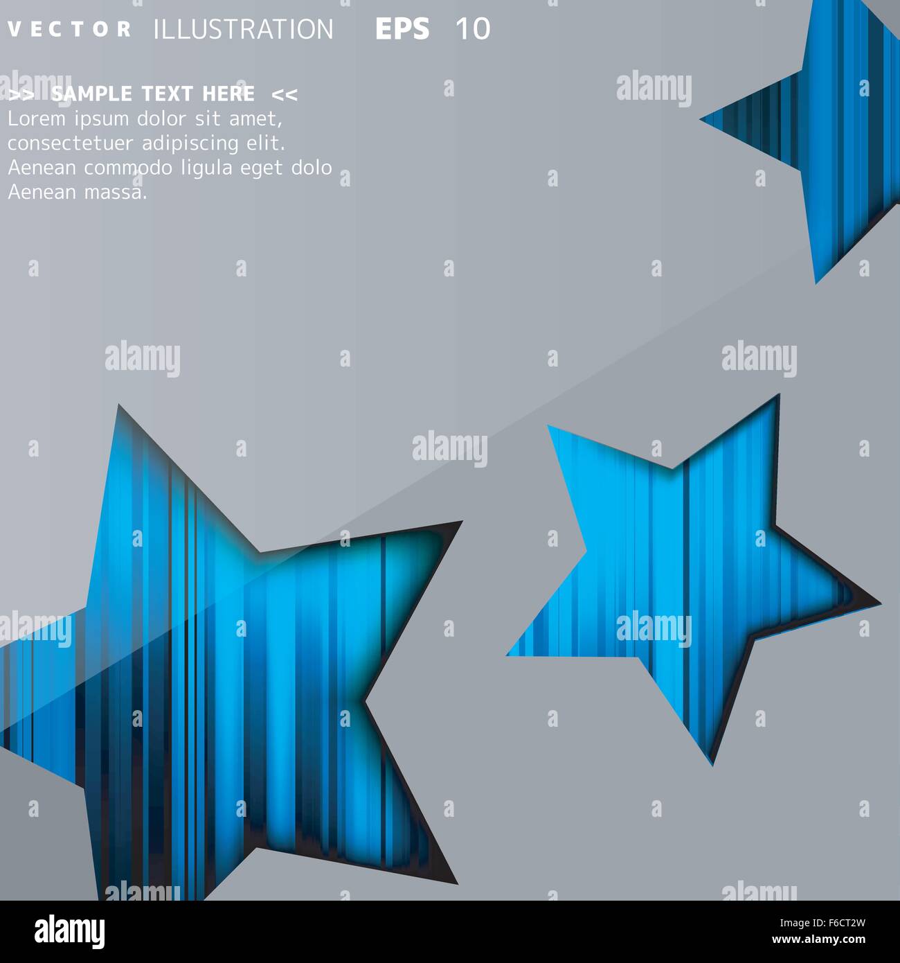Abstract background with colored lines and star on paper layers Stock ...