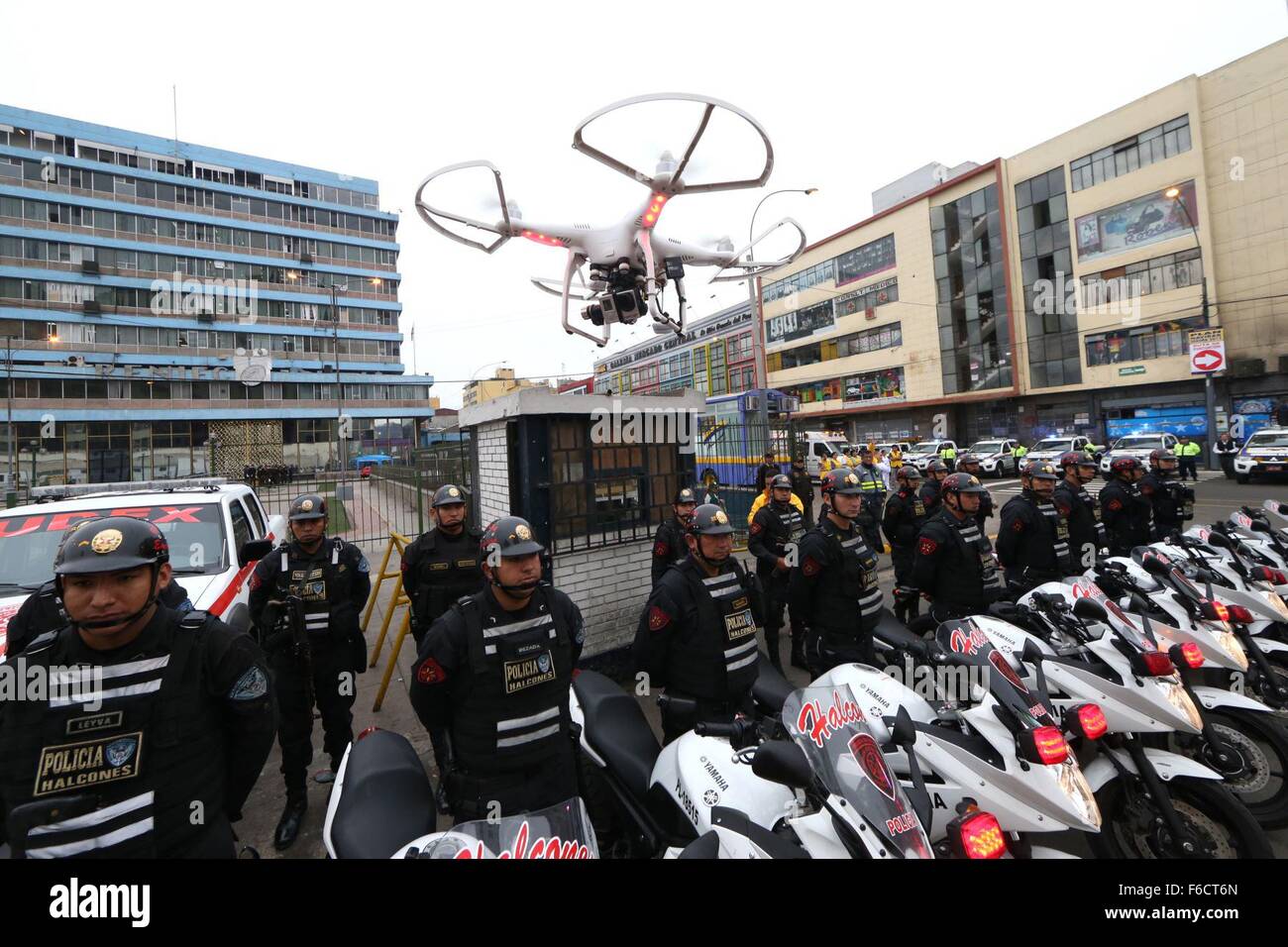 Lima, Peru. 16th Nov, 2015. Members of the National Police of Peru (PNP ...