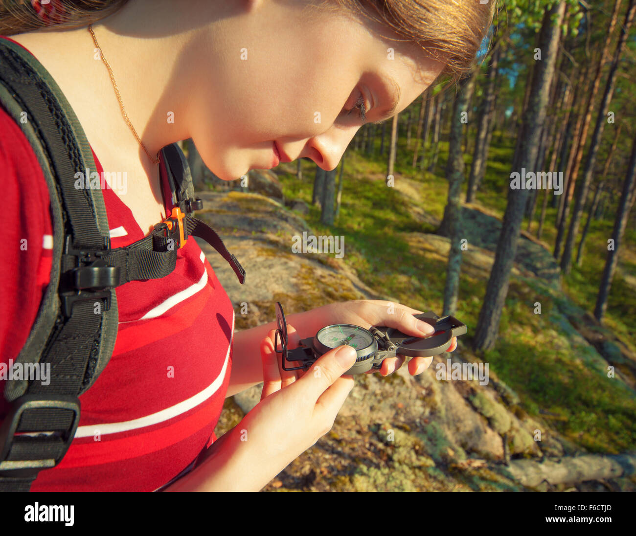 Woman compass hi-res stock photography and images - Alamy