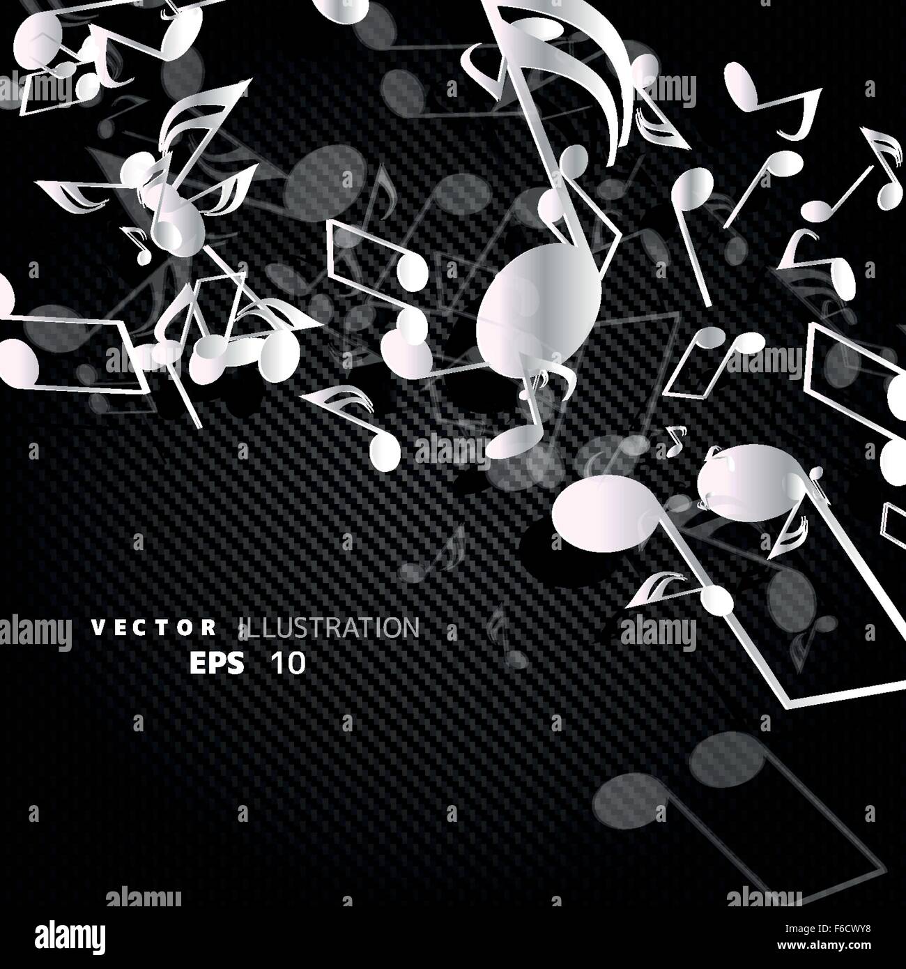 Abstract musical background with carbon texture Stock Vector Image ...