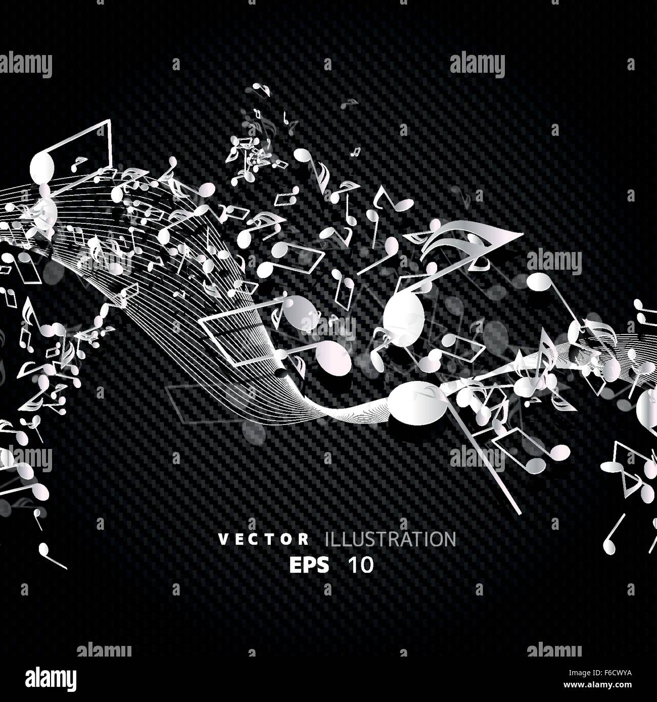 Abstract musical background with carbon texture Stock Vector Image ...