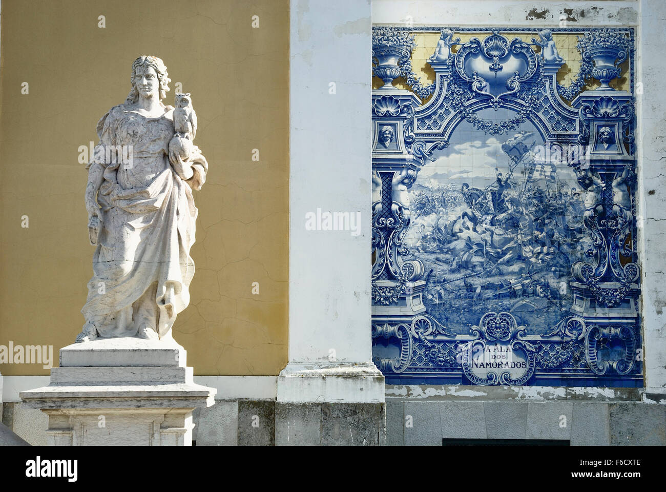 Typical Portuguese blue tiles. Lisbon. Portugal. Europe Stock Photo - Alamy