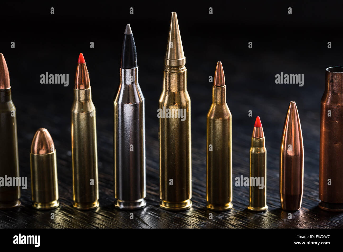Number of large-caliber ammunition Stock Photo - Alamy