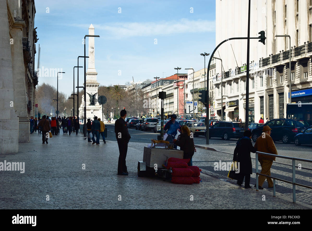 Praça dos Restauradores. Obelisk. Restoration square in honor of ...