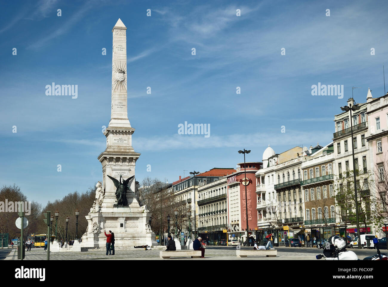 Praça dos Restauradores. Obelisk. Restoration square in honor of ...