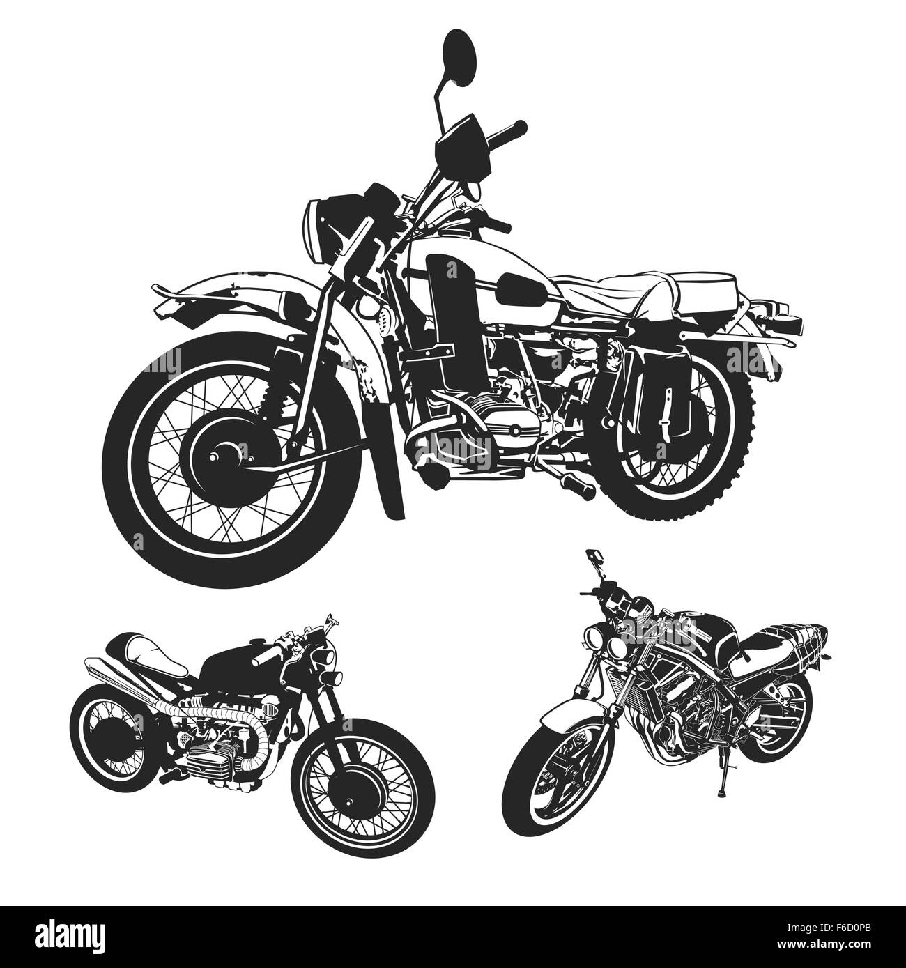 Motorcycle vector Set Stock Vector Image & Art - Alamy