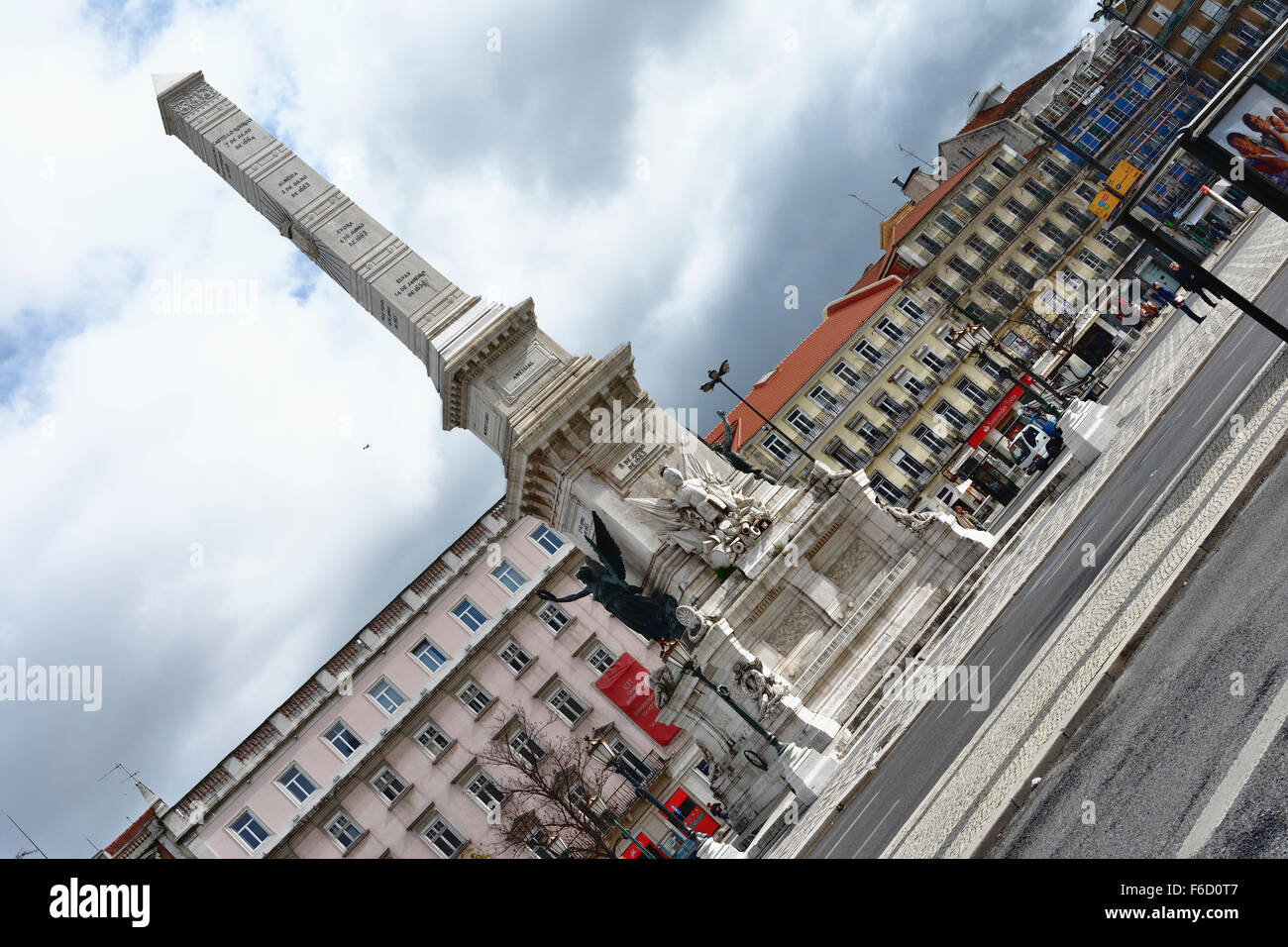 Praça dos Restauradores. Obelisk. Restoration square in honor of ...