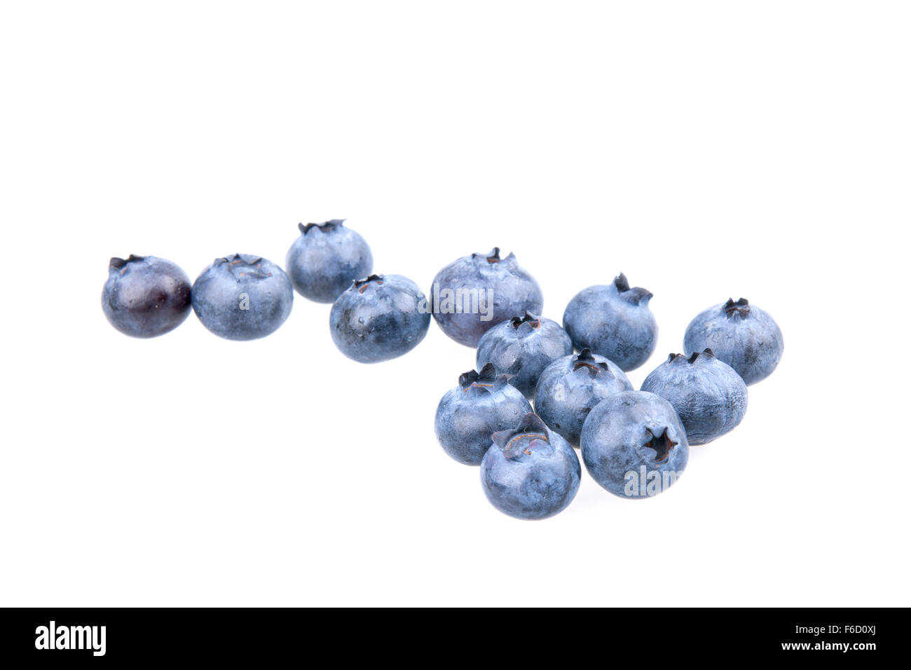 Fresh picked blueberries isolated on white background Stock Photo - Alamy