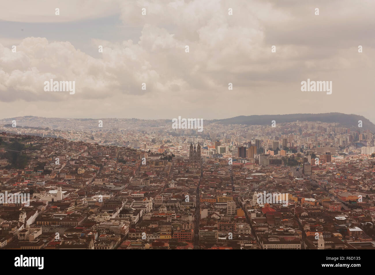 Aerial View Of Quito City In Ecuador, South America Stock Photo - Alamy
