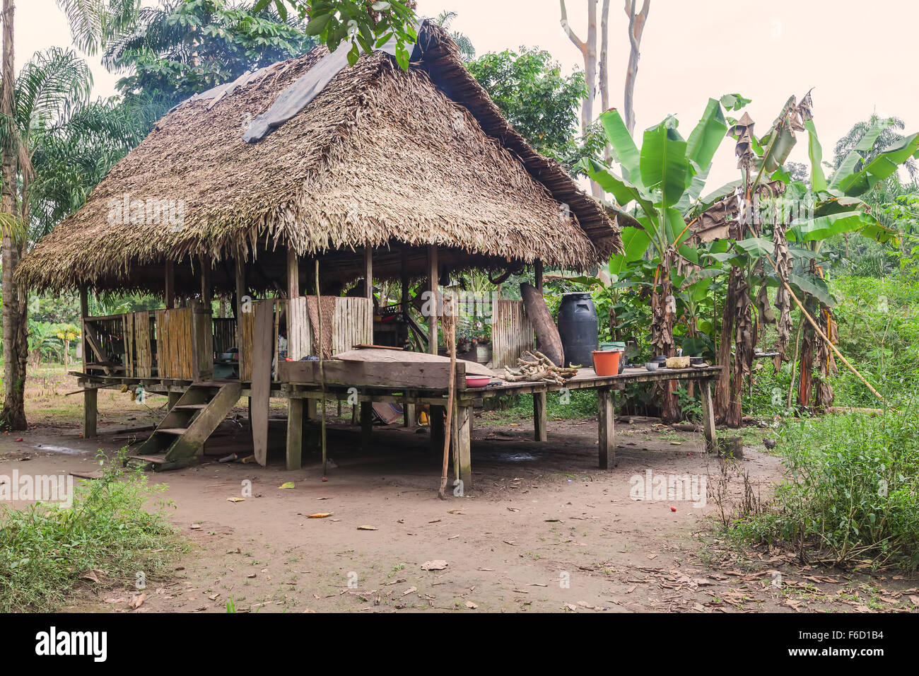 Traditional Indigenous Kitchen, Cuyabeno Wildlife Reserve, South ...