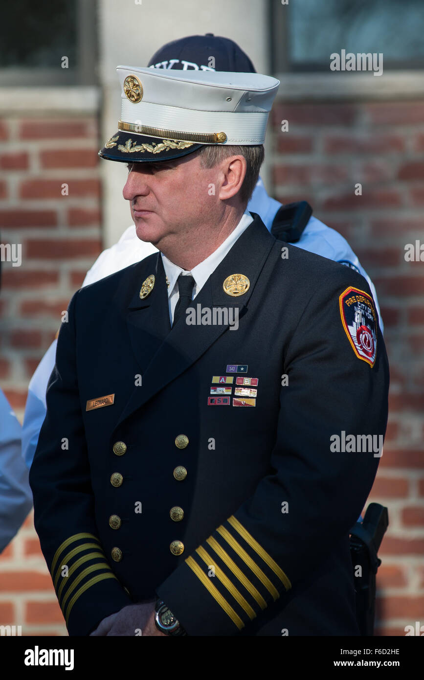 New York, United States. 16th Nov, 2015. FDNY Chief of the Department ...
