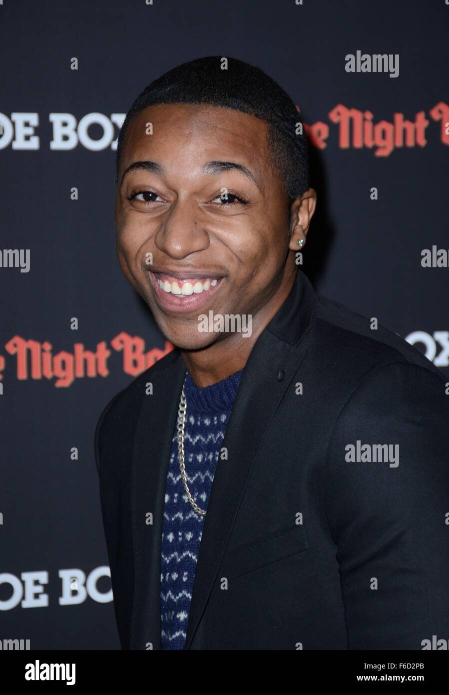 New York, NY, USA. 16th Nov, 2015. Ty Hickson at arrivals for THE NIGHT ...