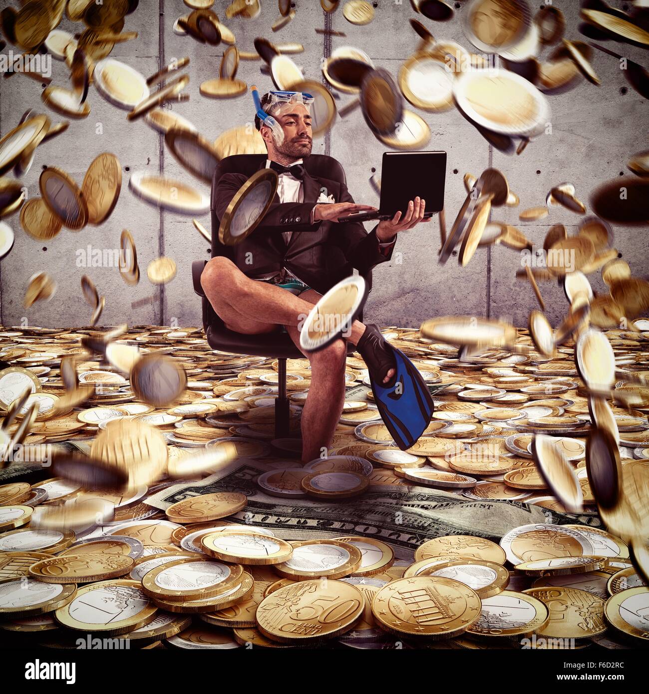 Rain of money Stock Photo - Alamy