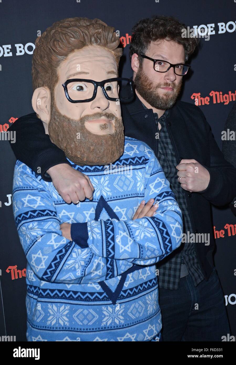 New York, NY, USA. 16th Nov, 2015. Seth Rogen at arrivals for THE NIGHT ...