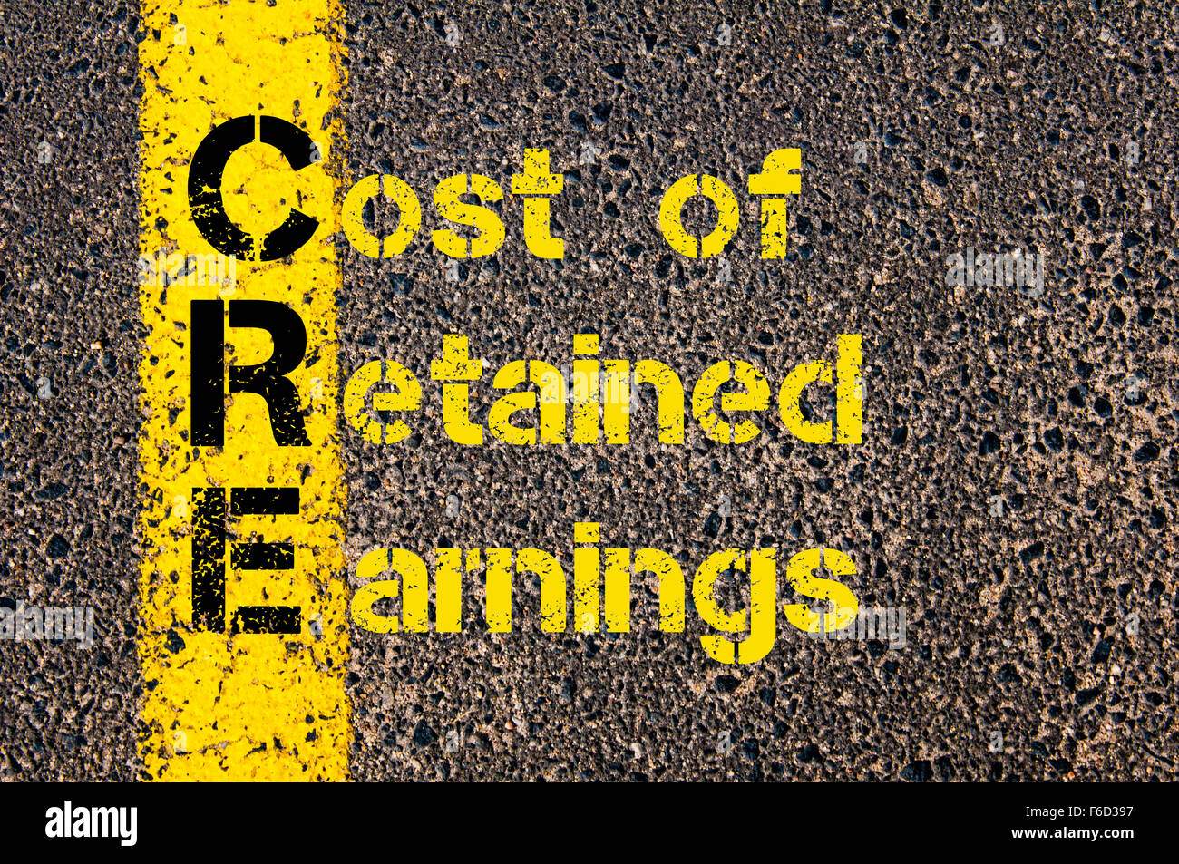 Concept image of Business Acronym CRE as Cost of Retained Earnings ...