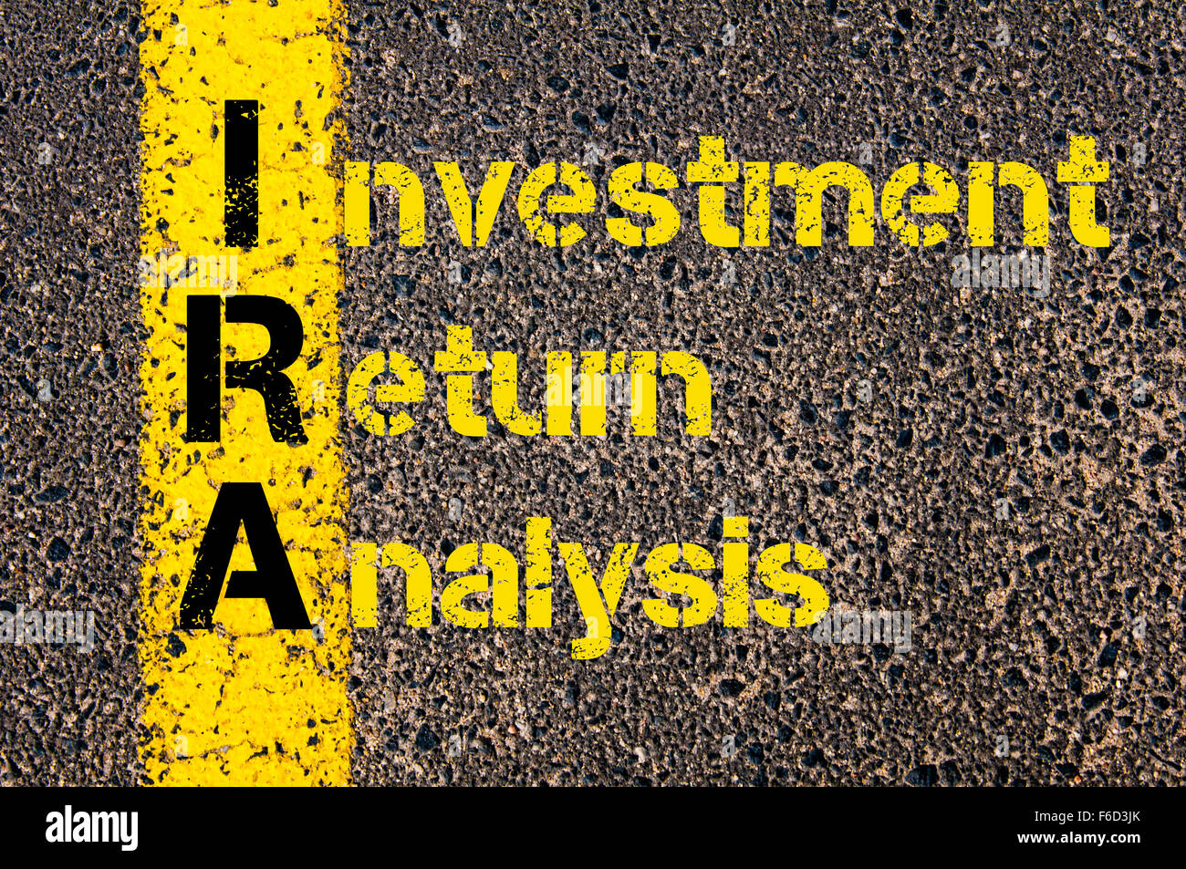 Concept image of Business Acronym IRA as Investment Return Analysis ...