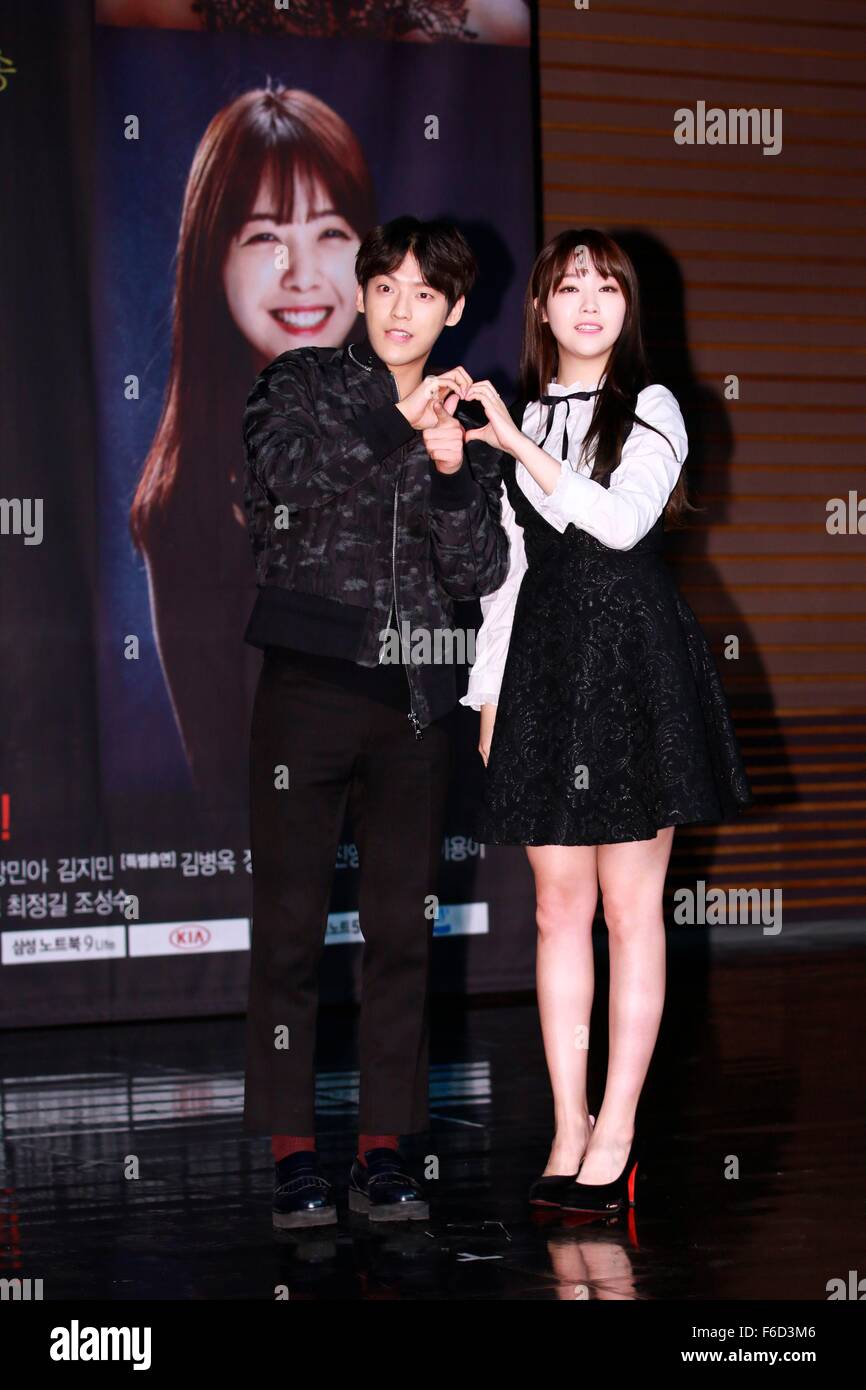 Jun Ho Jeong And Hee Jeong Mun Promote For Their New Tv Drama In Seoul