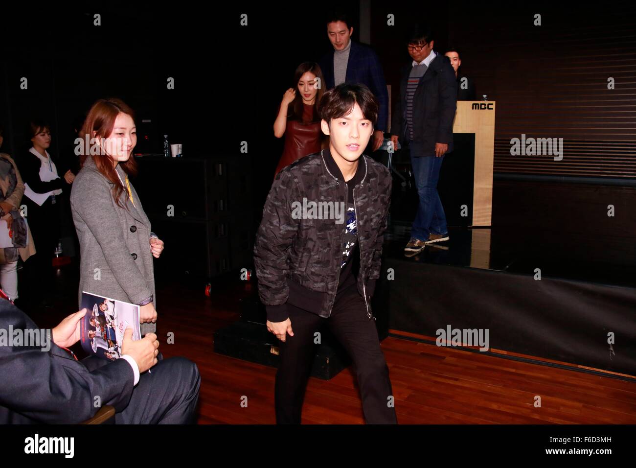 Jun-ho Jeong and Hee-jeong Mun promote for their new TV drama in Seoul ...
