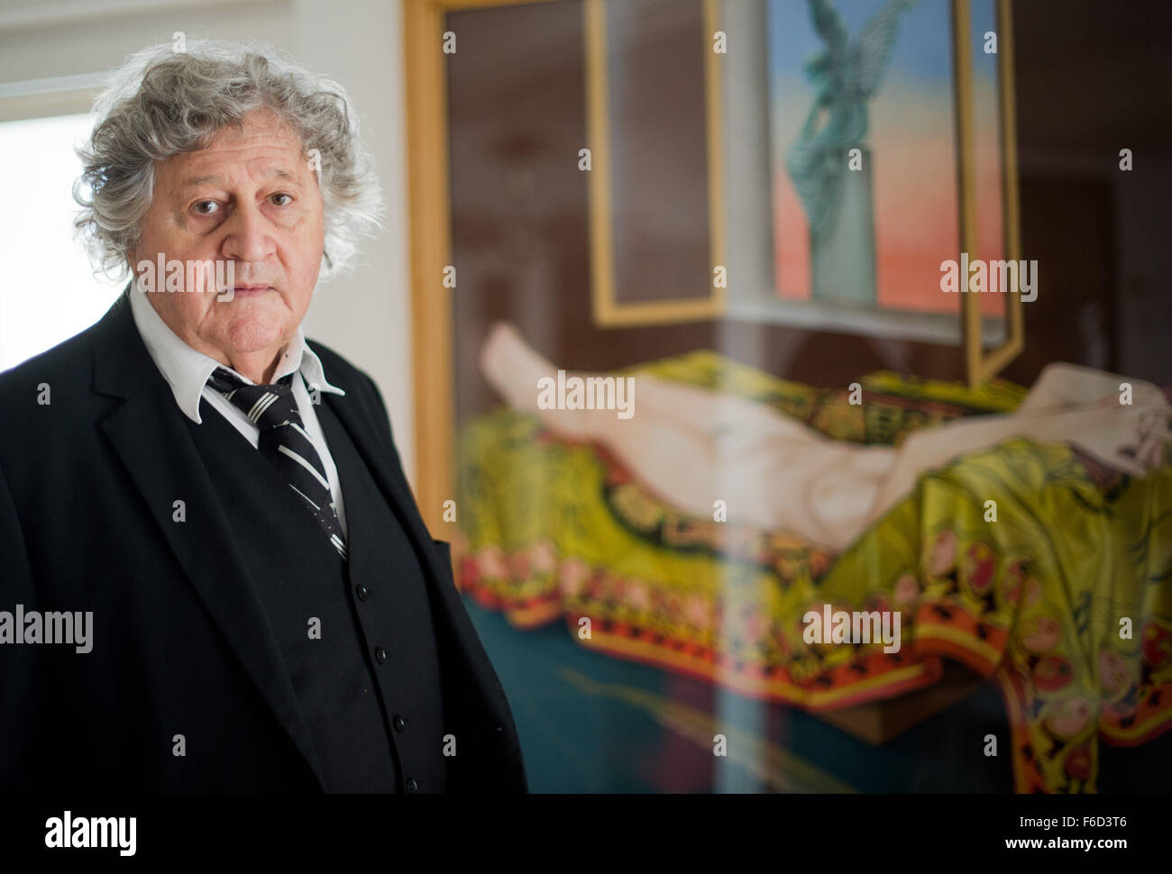 Hannover, Germany. 13th Nov, 2015. The artist Bruno Bruni poses during ...