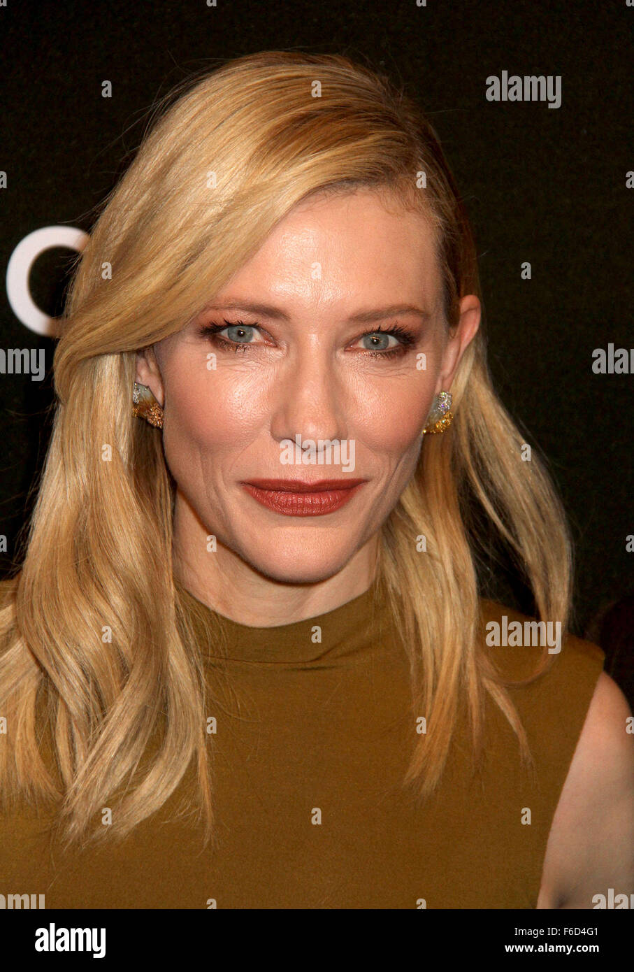 New York, New York, USA. 16th Nov, 2015. Actress CATE BLANCHETT attends ...