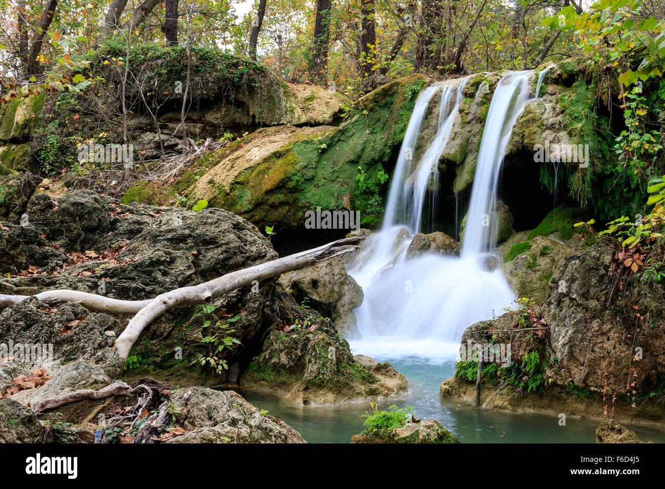 Price Falls in southern Oklahoma in beautiful fall color Stock Photo ...