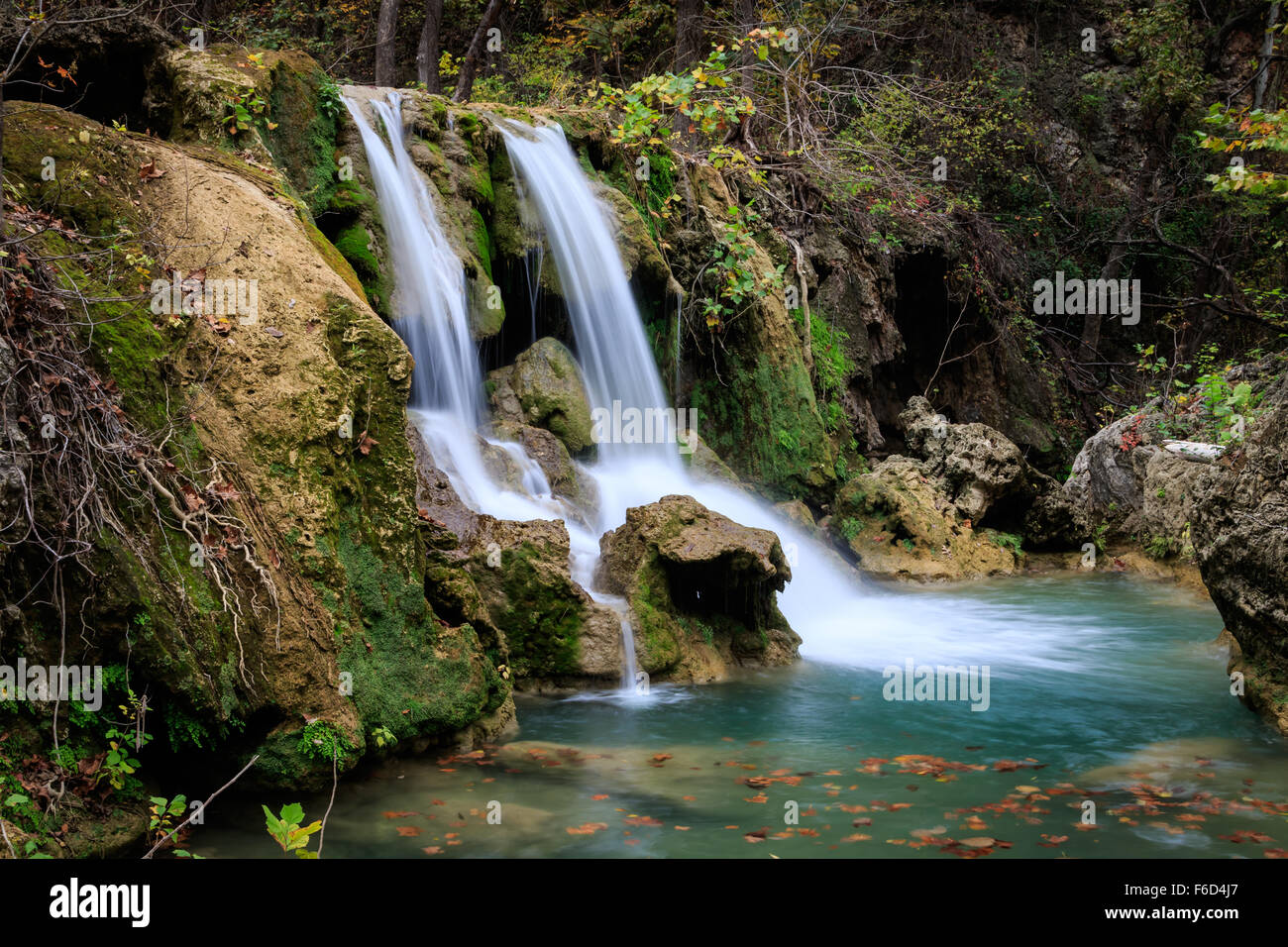 Price Falls in southern Oklahoma in beautiful fall color Stock Photo ...