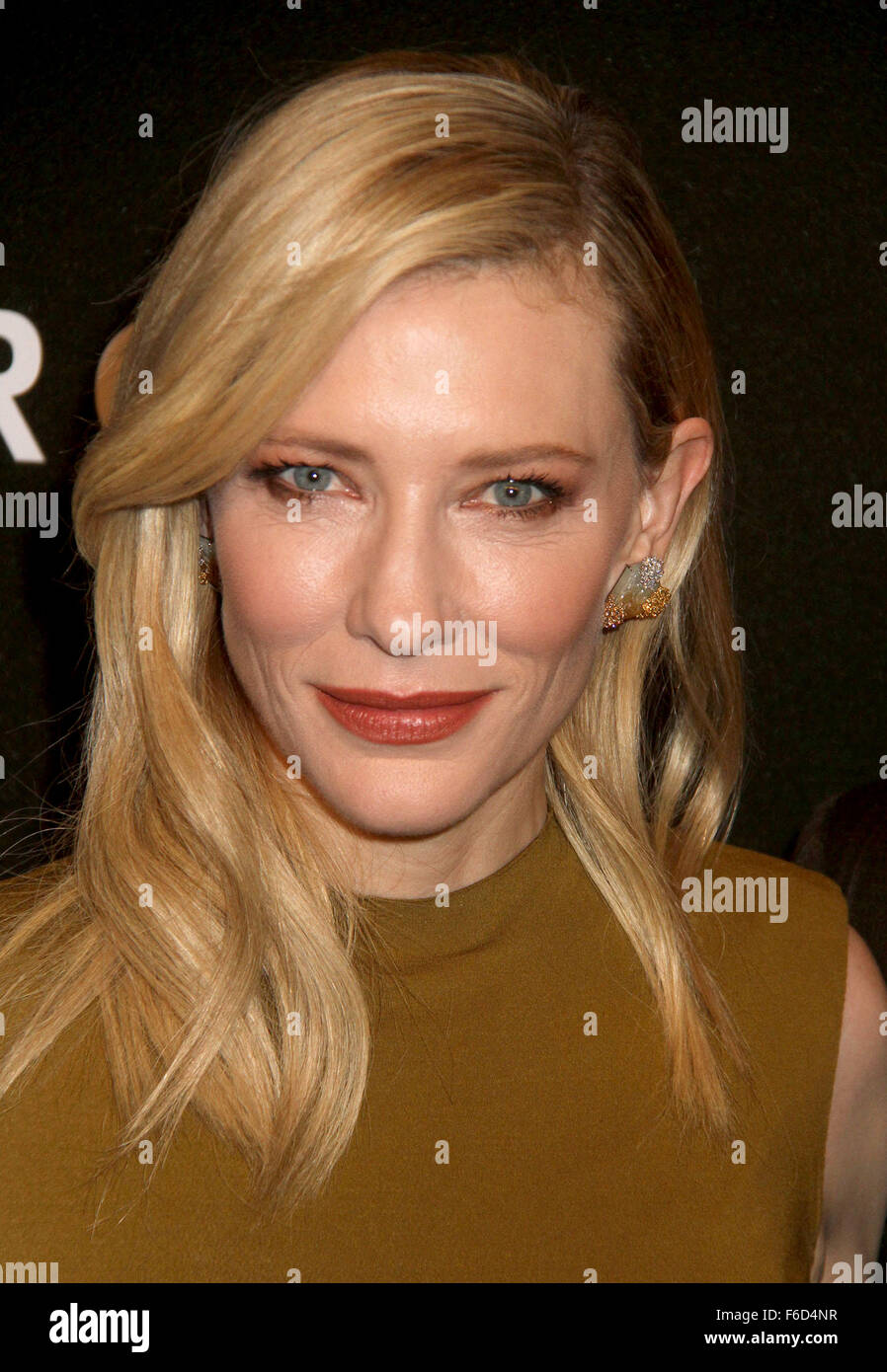 New York, New York, USA. 16th Nov, 2015. Actress CATE BLANCHETT attends ...