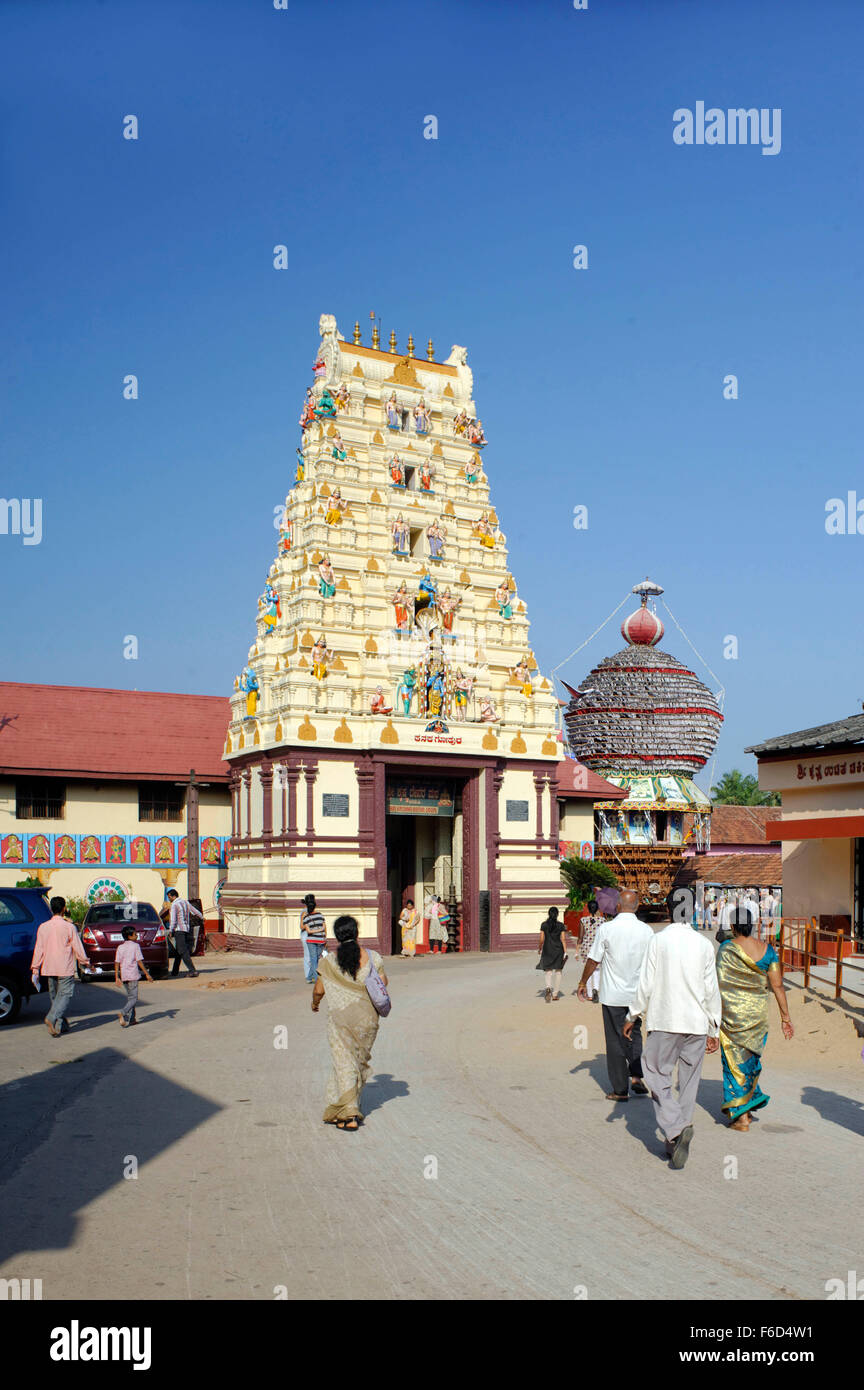 Gopuram of sri krishna matha, udupi, karnataka, india, asia Stock Photo ...
