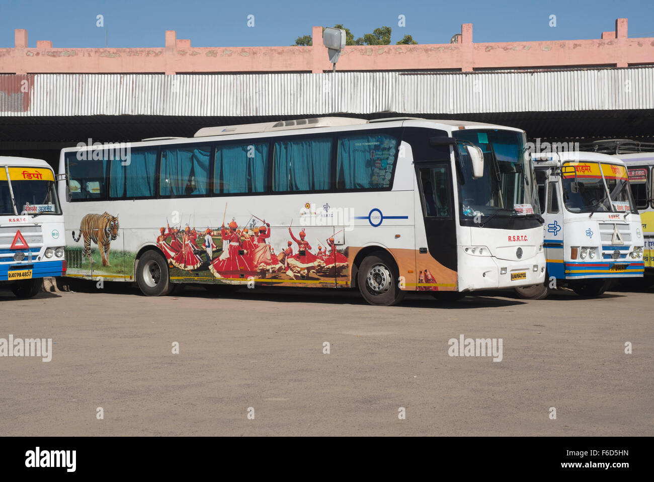 Buses standing in central bus stand, bikaner, rajasthan, india, asia Stock Photo - Alamy
