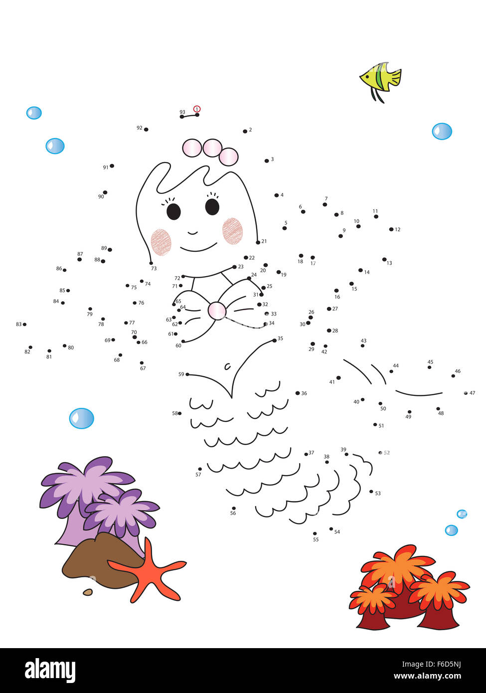 game for children: join the dots following the numbers Stock Photo - Alamy